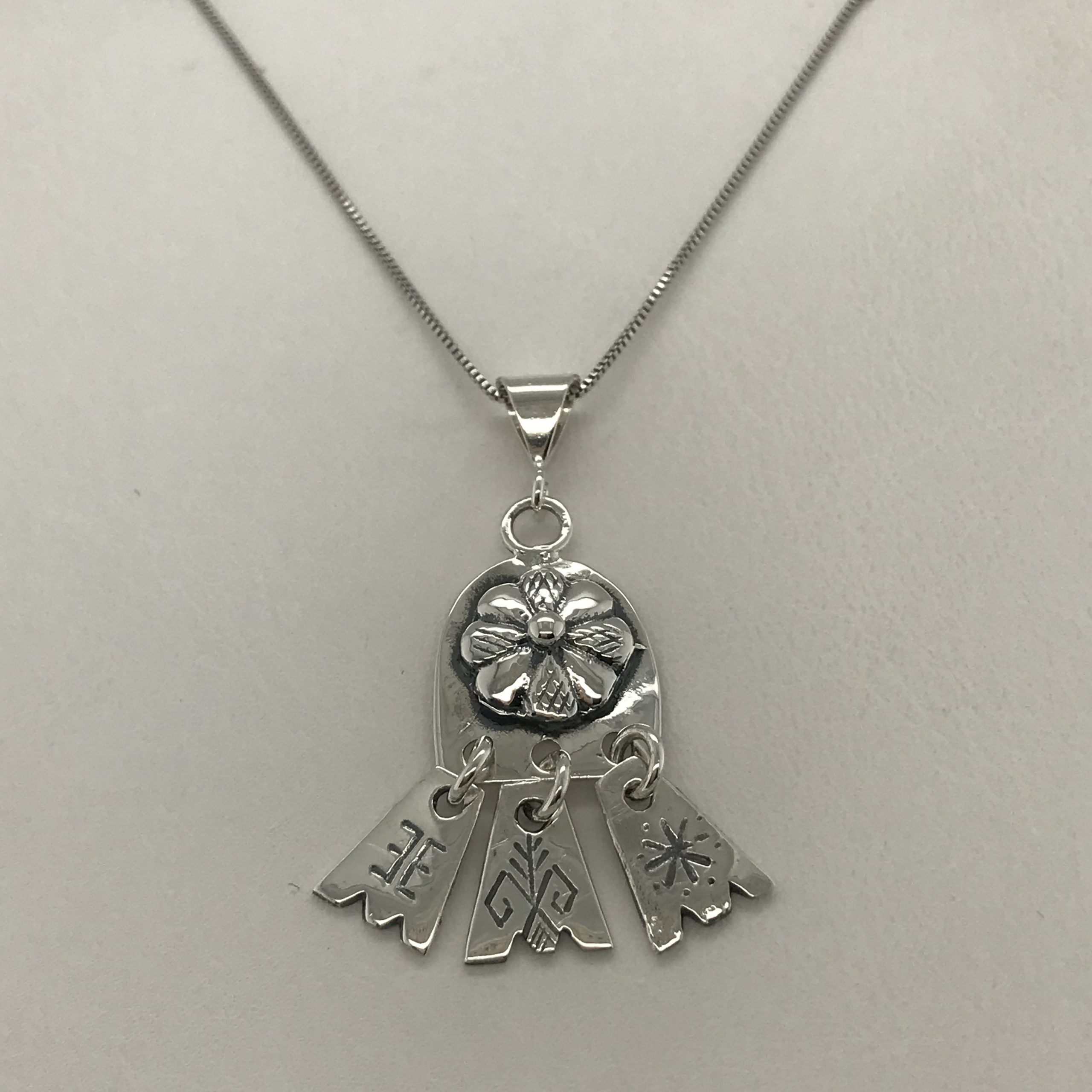 Saulite (Sun) Symbol Pendant with Baltic Charms - Krikis Jewelers
