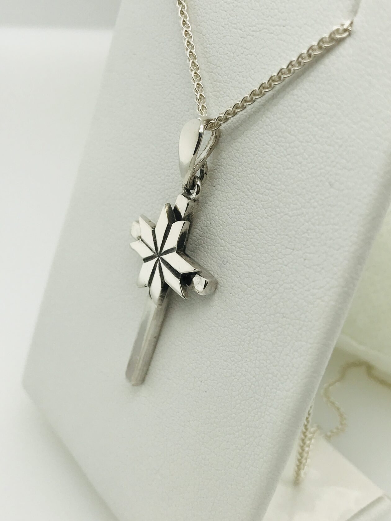 Auseklis (Celestial Body) Symbol Cross - Krikis Jewelers