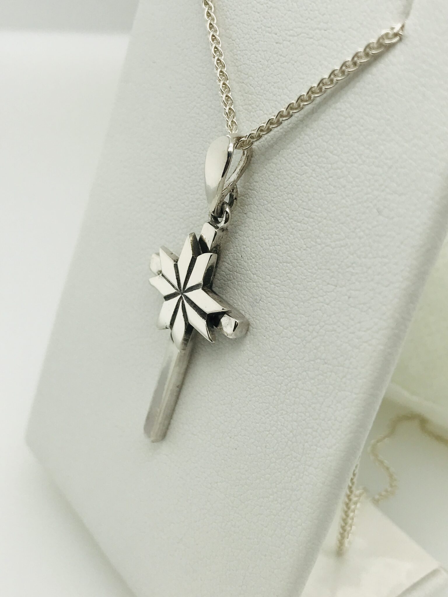 Auseklis (Celestial Body) Symbol Cross - Krikis Jewelers